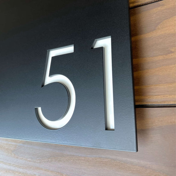 Painted Bouldin House Numbers - Matte Black - Bold MFG & Supply
