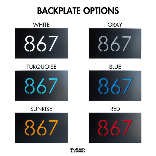 Painted Pemberton House Numbers - Matte Black - Bold MFG & Supply