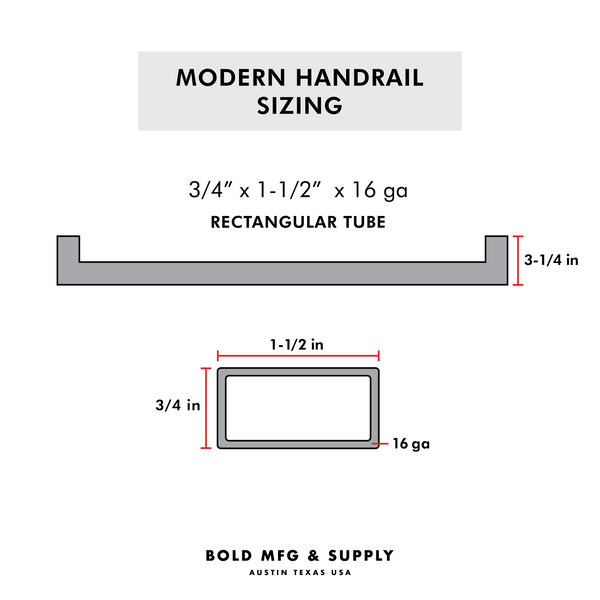 Modern Profile Handrail Kit - Bold MFG & Supply